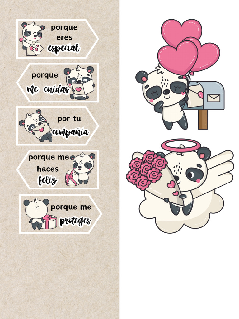 5 RAZONES POR LAS QUE TE AMO Plantilla | PDF | Salud y bienestar