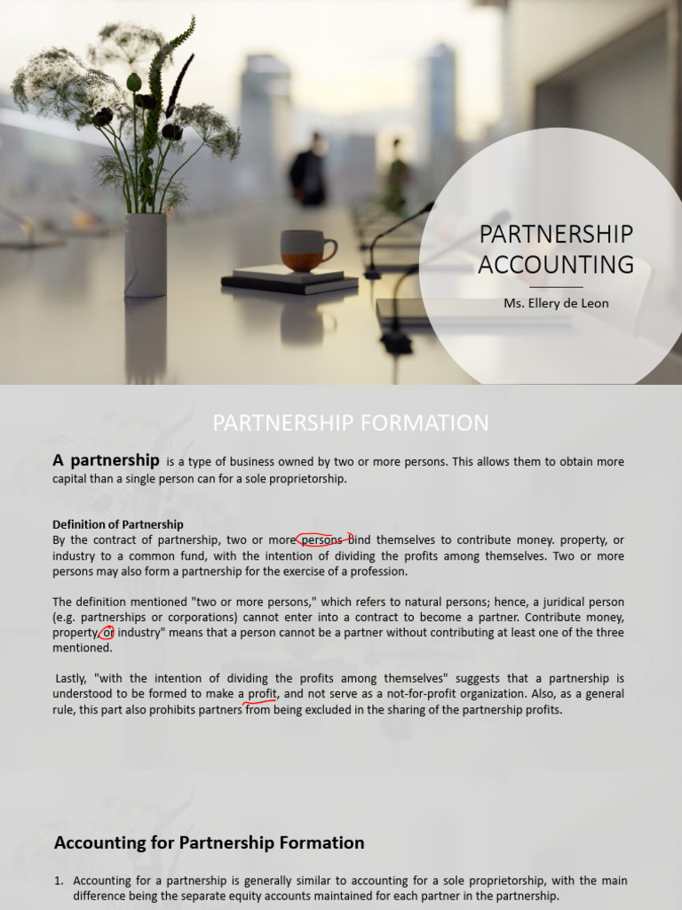 Partnership Accounting Guide | PDF | Partnership | Investing