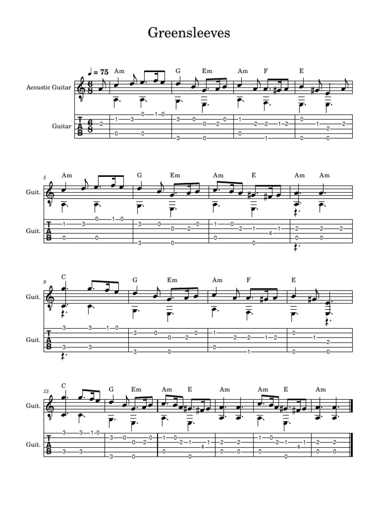 Acoustic Guitar Sheet Music | PDF