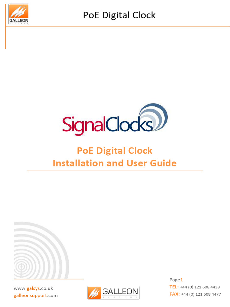 Signal Clock Manual | PDF | Computer Network | Network Protocols