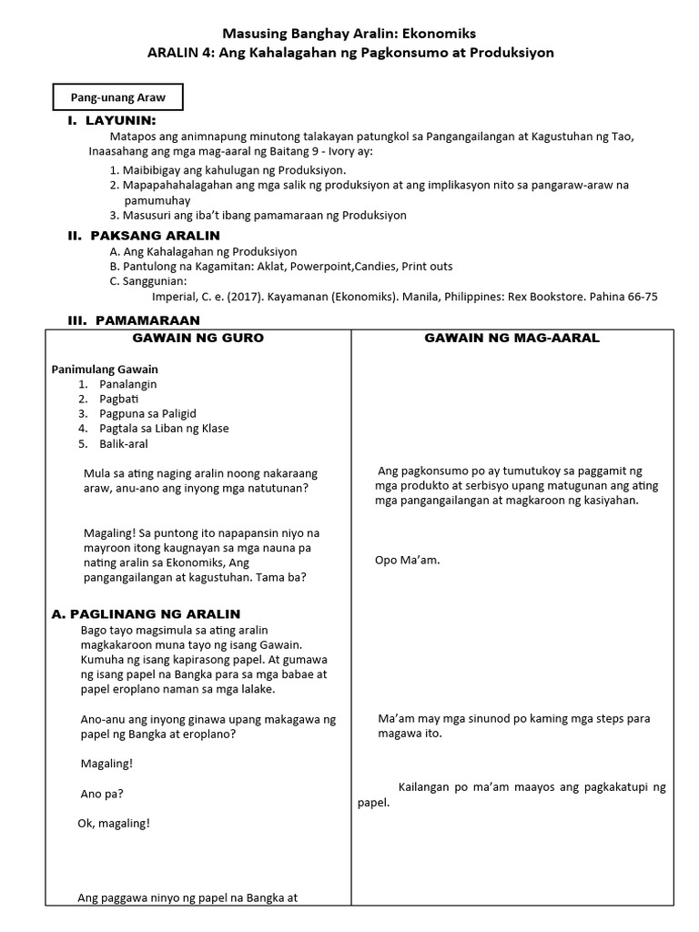 Masusing Banghay Aralin | PDF