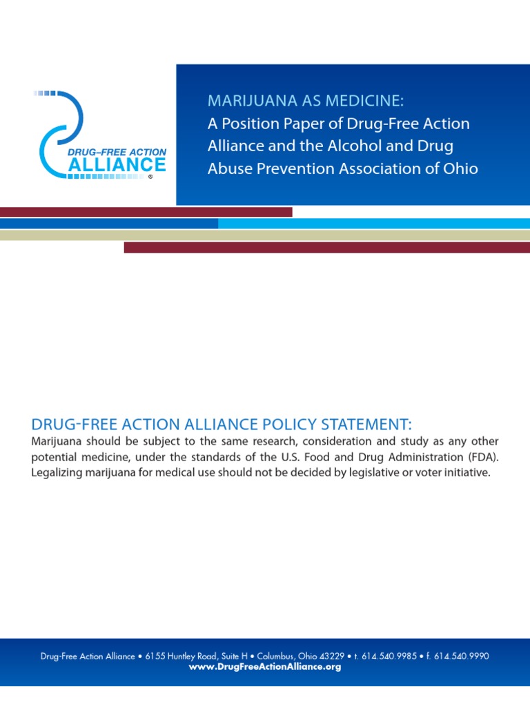 Position Paper on Marijuana as Medicine | Medical Cannabis | Controlled Substances Act