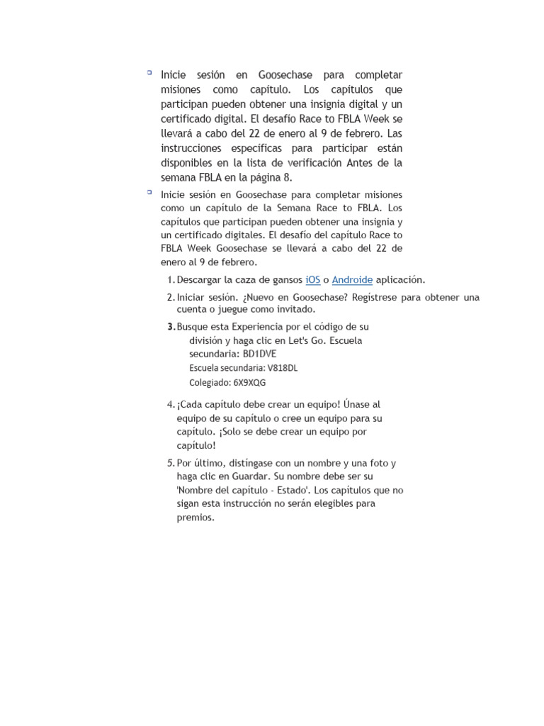 Goosechase Resumen | PDF | Software de la aplicacion | Software