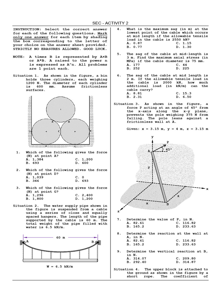 Sec - PS2 | PDF | Force | Mechanical Engineering