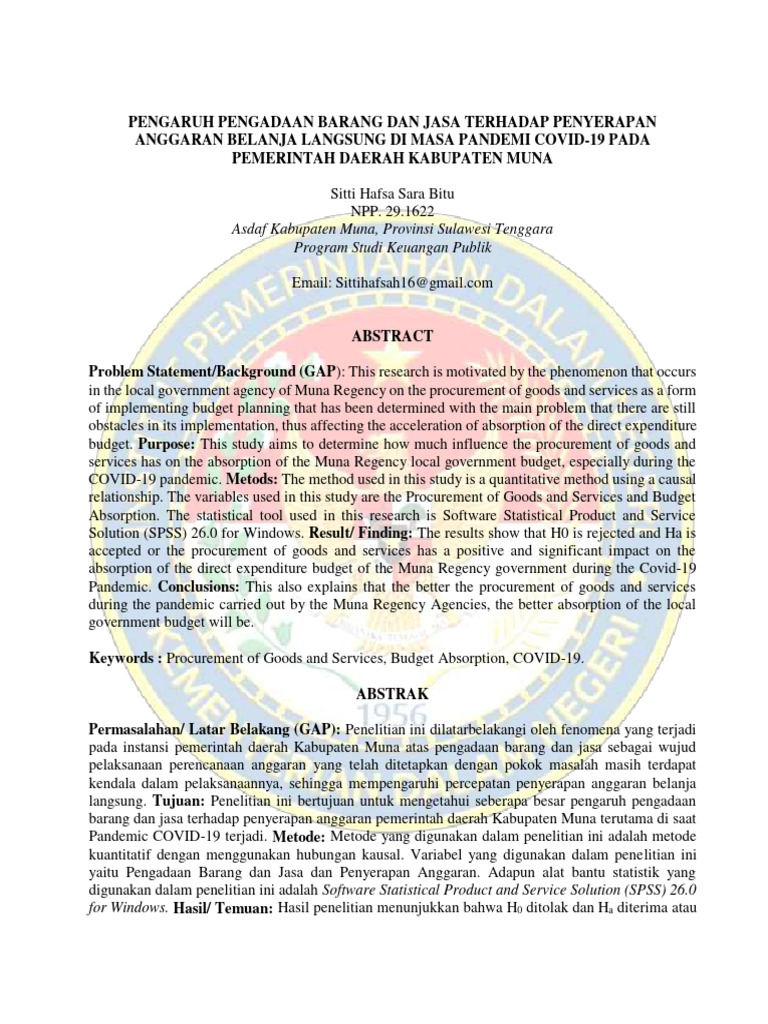 Ringkasan Skripsi Sitti Hafsa Sara Bitu - 29.1622 | PDF