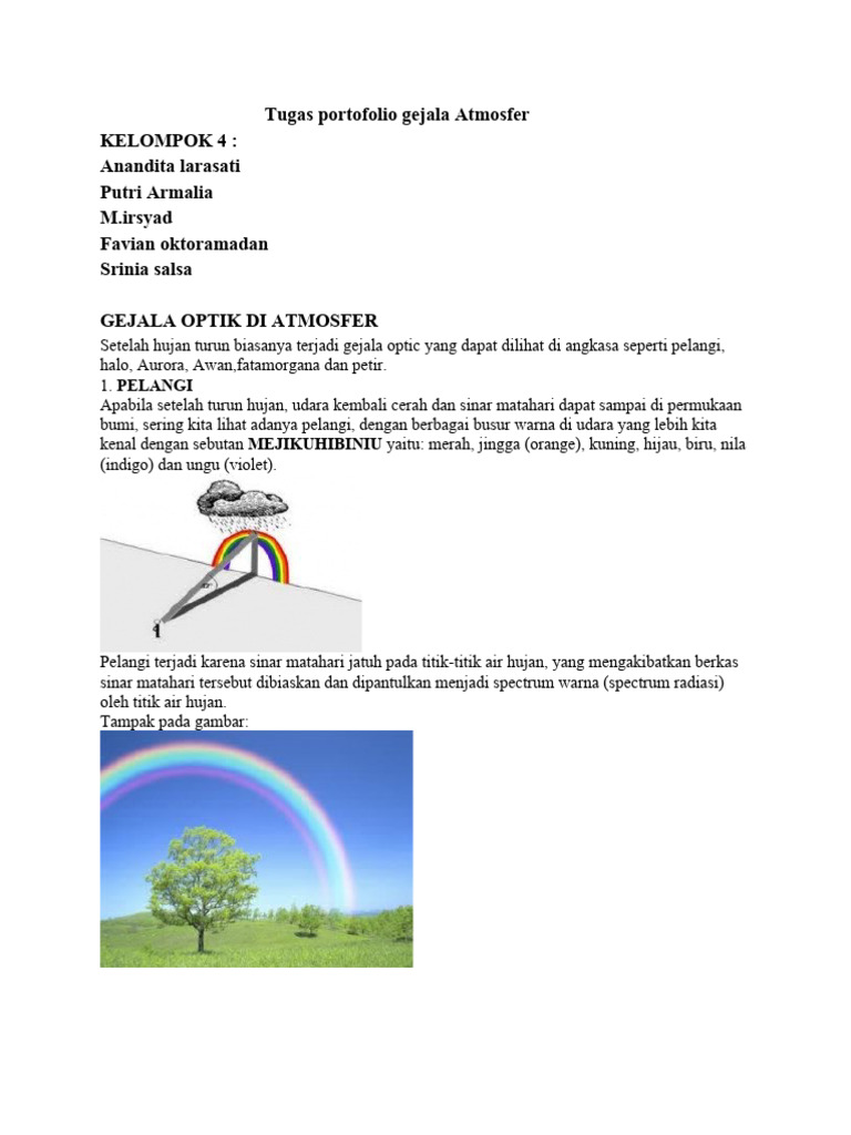 Gejala Optik di Atmosfer dan Fenomenanya | PDF