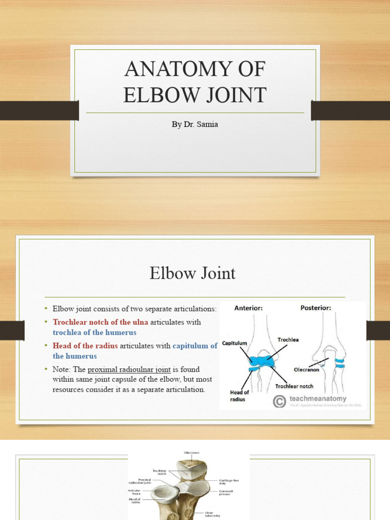 Anatomy of Elbow Joint | PDF