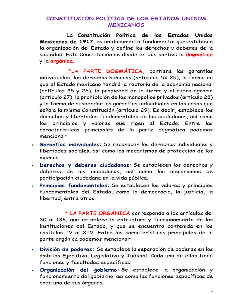 Constitución Política De Los Estados Unidos Mexicanos Pdf Derecho