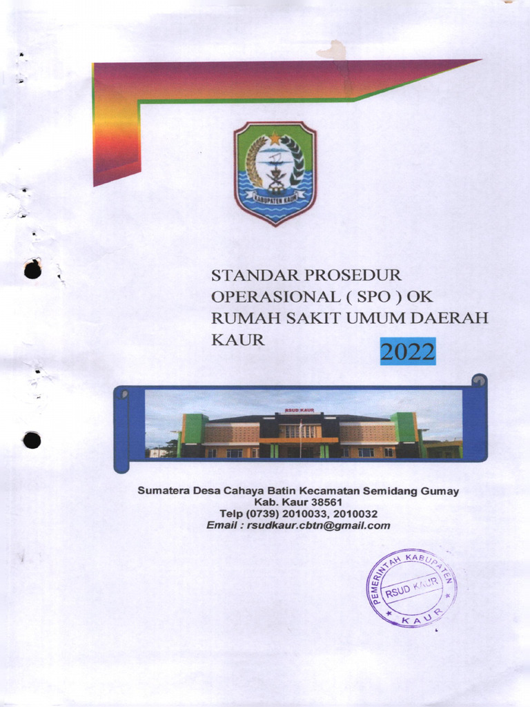Spo Kamar Operasi | PDF