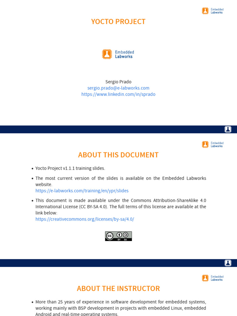 Yocto Sergio Training | PDF | Class (Computer Programming) | Linux Distribution