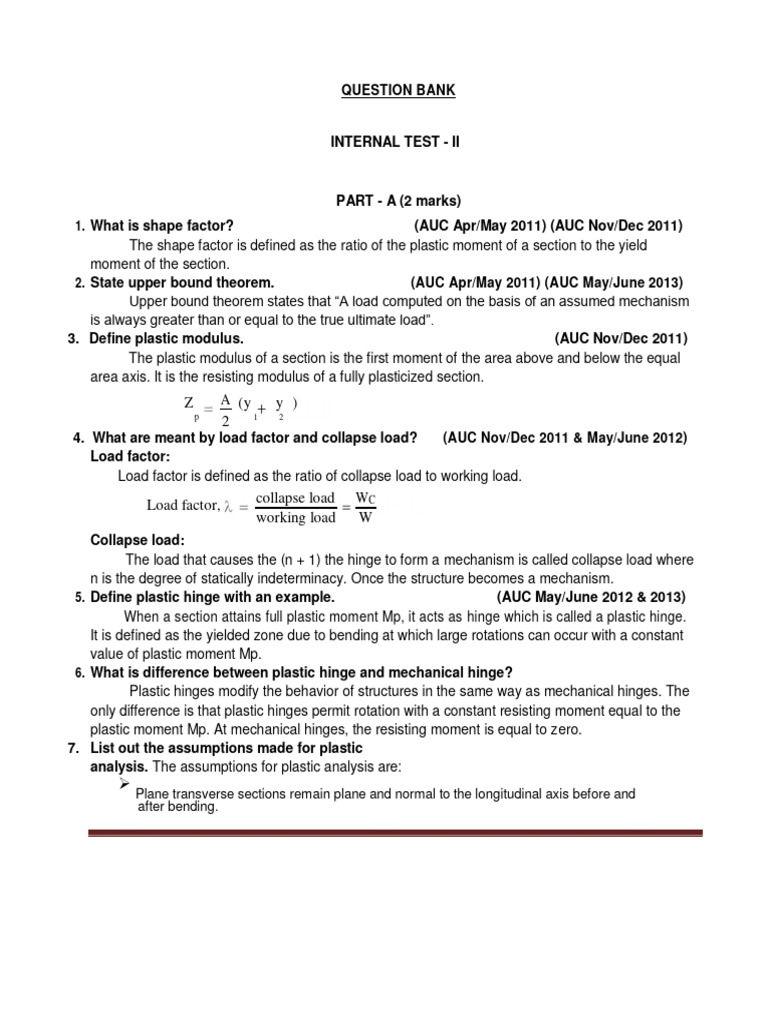 CE8602-Structural Analysis-II QP | PDF | Bending | Mechanical Engineering