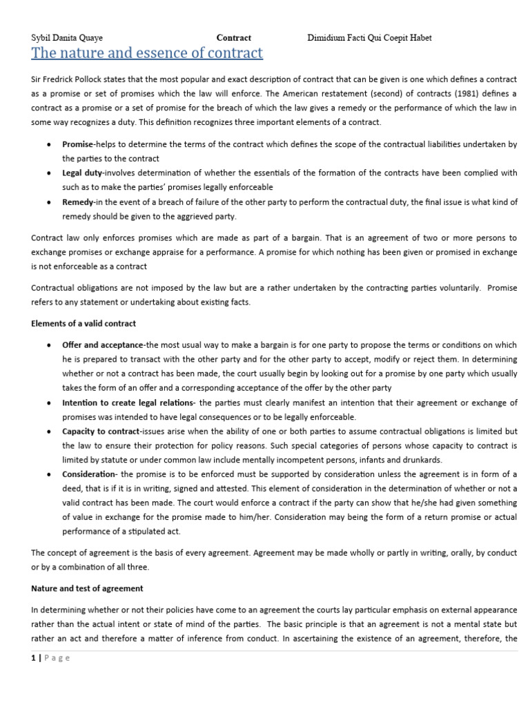 Contract Notes | PDF | Offer And Acceptance | Auction