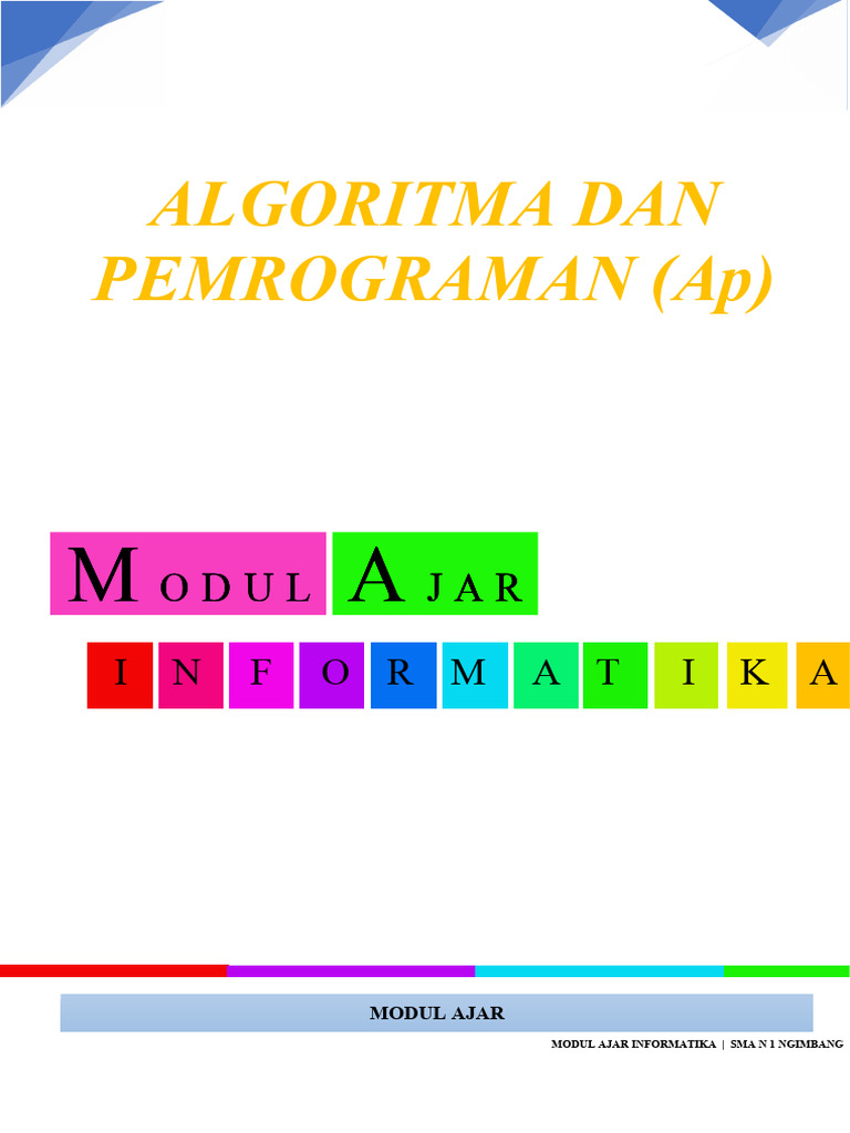 Modul Ajar Algoritma Pemrograman SMA | PDF