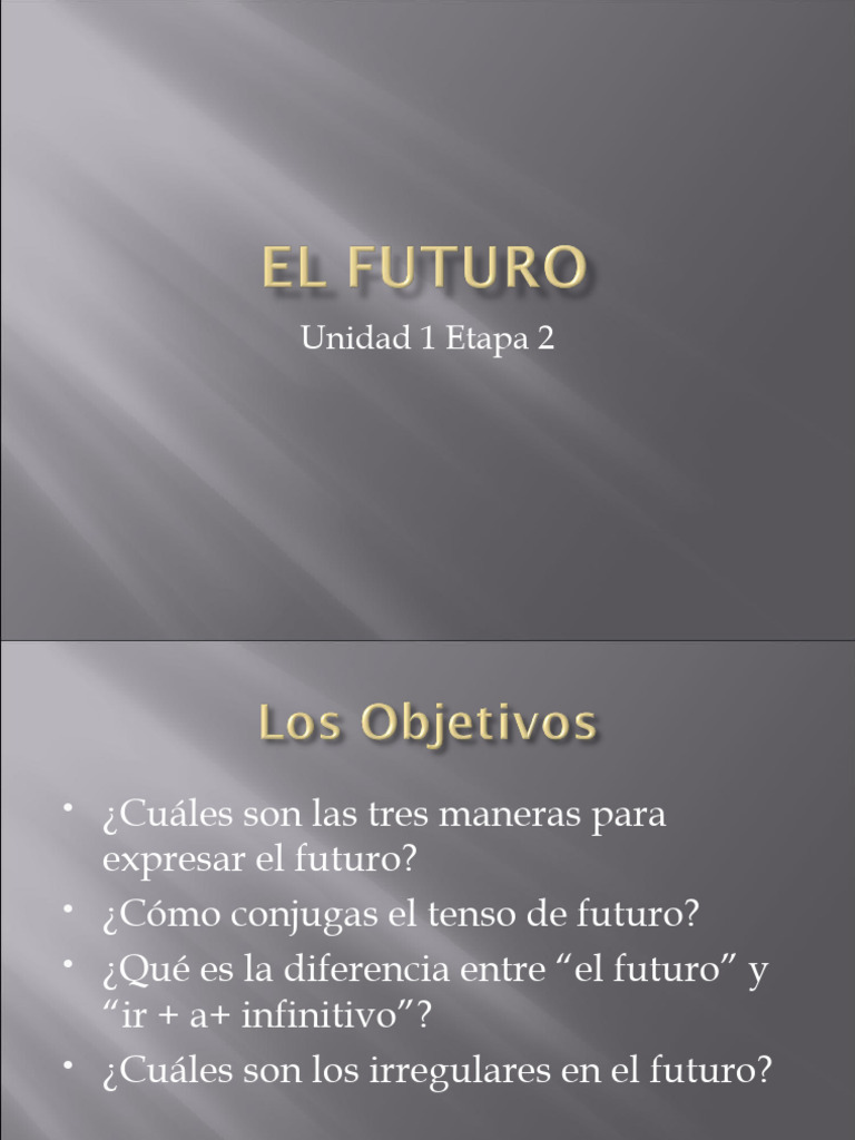 Formas de Expresar el Futuro en Español | PDF