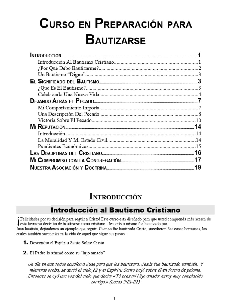 Estudio Pre Bautizo | PDF | Pecado | Jesús