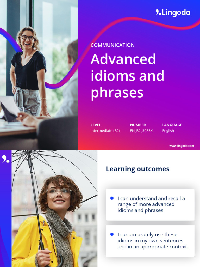 9) Advanced Idioms and Phrases | PDF | Word | Idiom