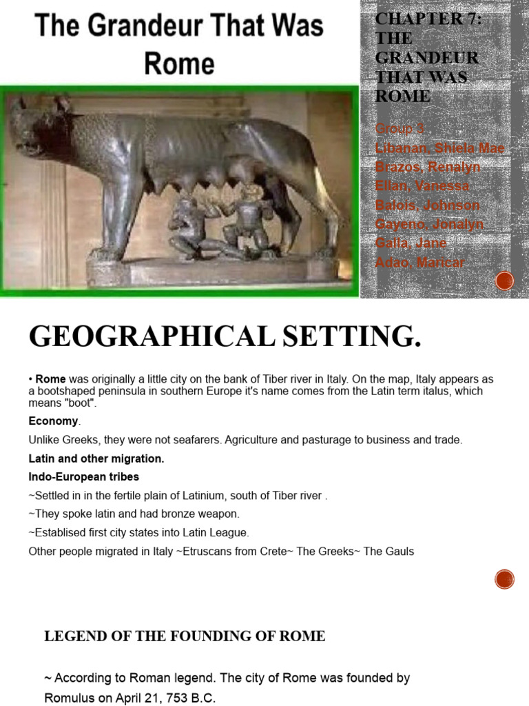 Chapter 7 The Grandeur That Was Rome | PDF | Ancient Rome | Julius Caesar