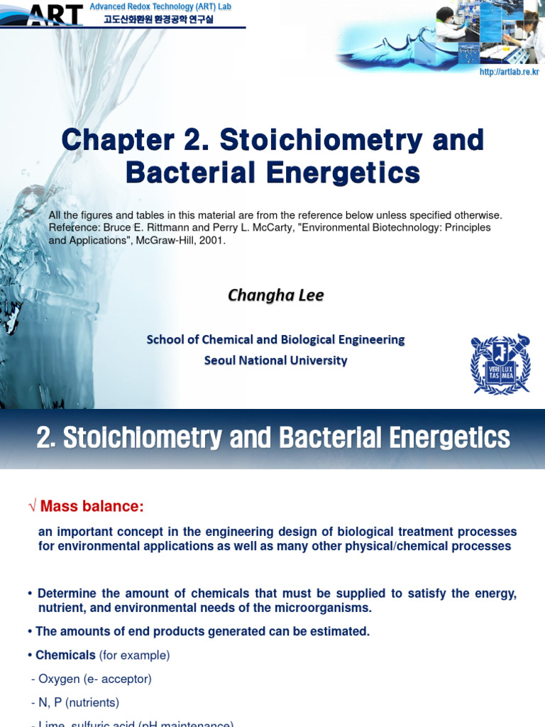 Stoichiometry & Bacterial Energetics | PDF | Redox | Stoichiometry