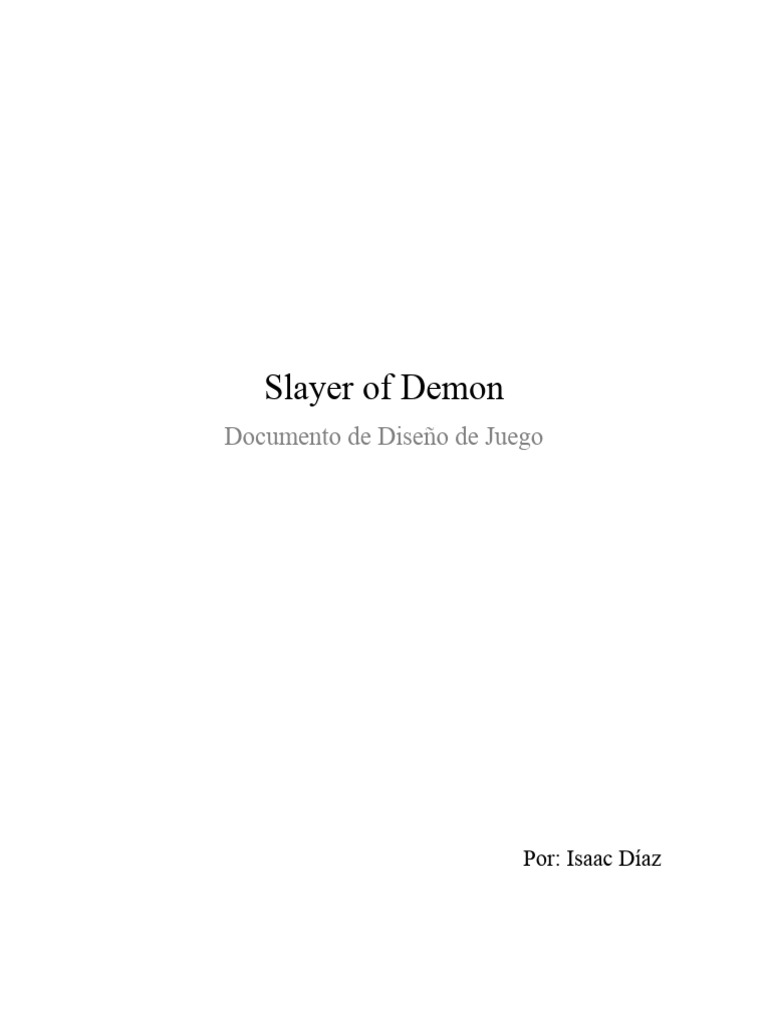 Slayer of Demon | PDF