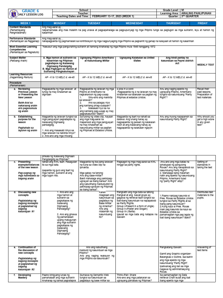 Ap 6 Week 1 | PDF