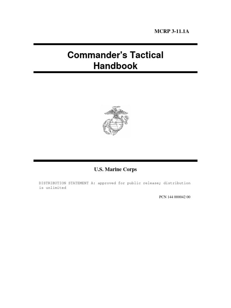 MCRP 3-11.1A W Erratum Commander's Tactical Handbook | PDF ...