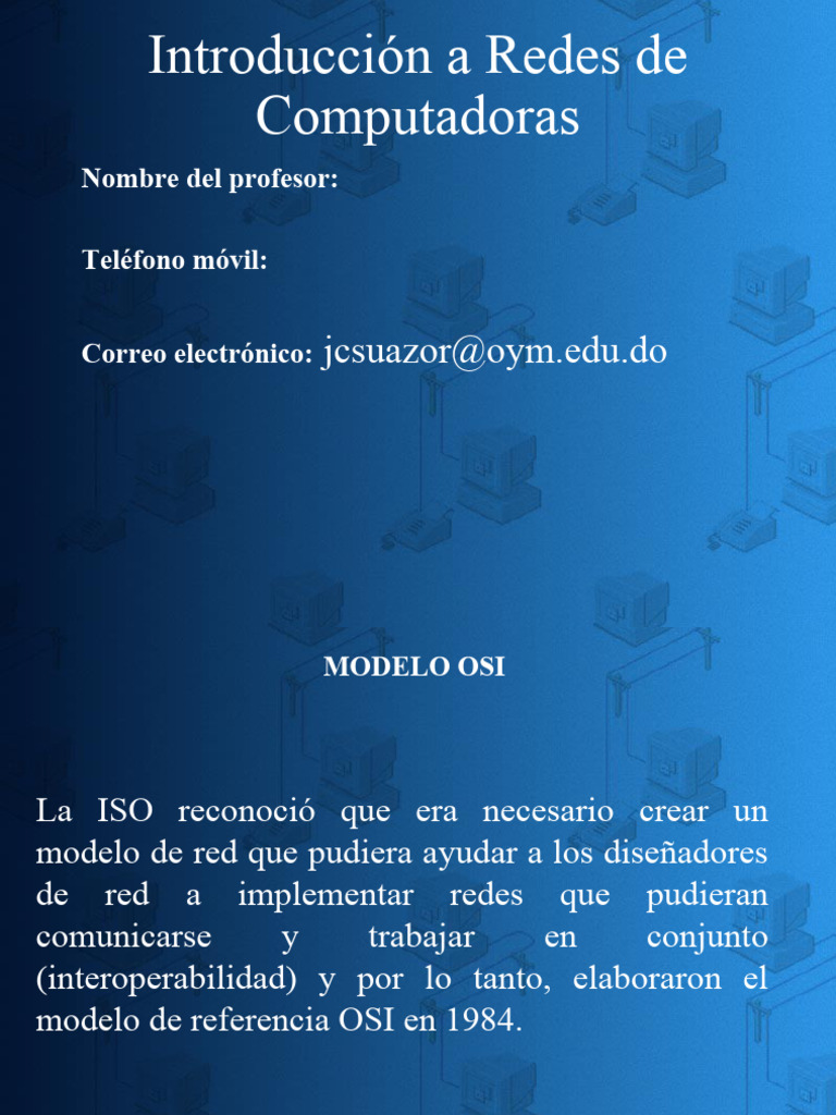 Modelo Osi | PDF | Modelo osi | Red de computadoras