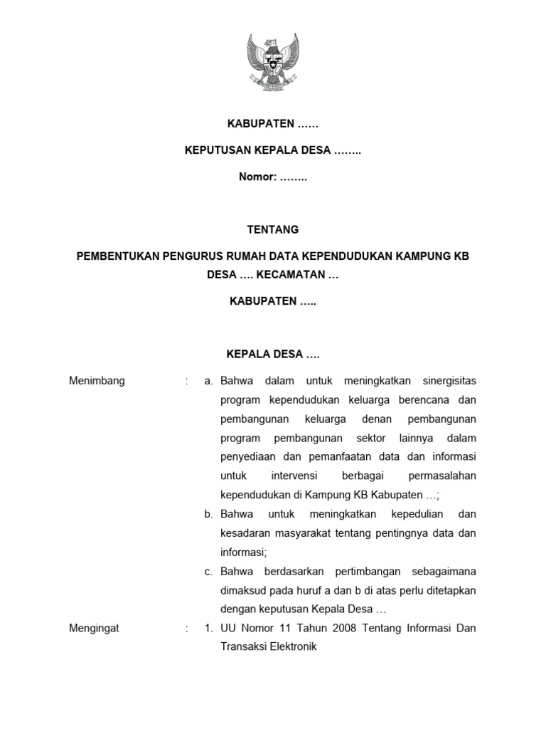 Draft SK - RDK | PDF