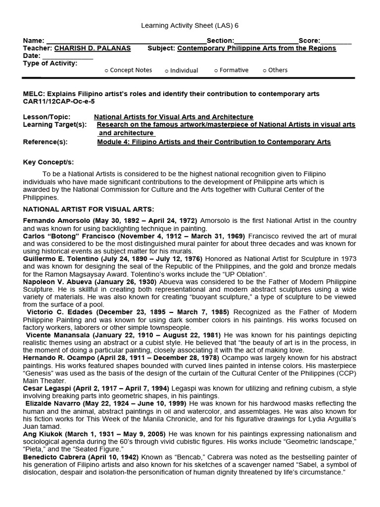 Las 6 Visual Arts and Architecture | PDF | Paintings | Abstract Art