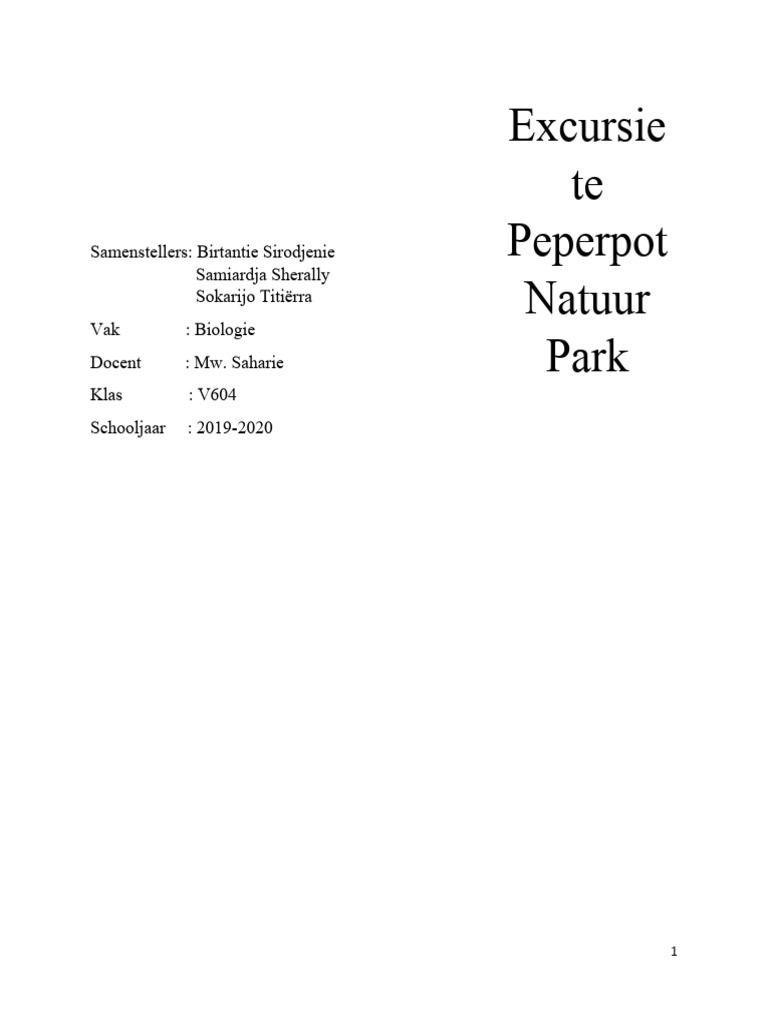 Bio Excursie Official | PDF