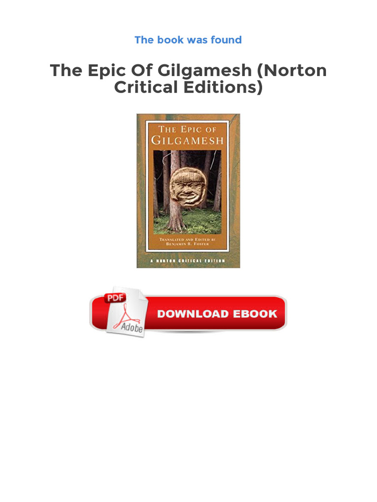 Free The Epic of Gilgamesh Norton Critical Editions Ebooks Online | PDF ...
