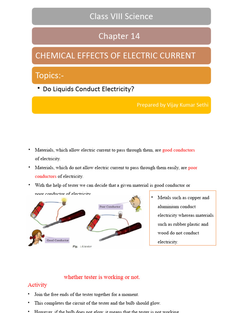 Class 8 Chapter 14 Chemical Effects of Electric Current | PDF | Rust ...