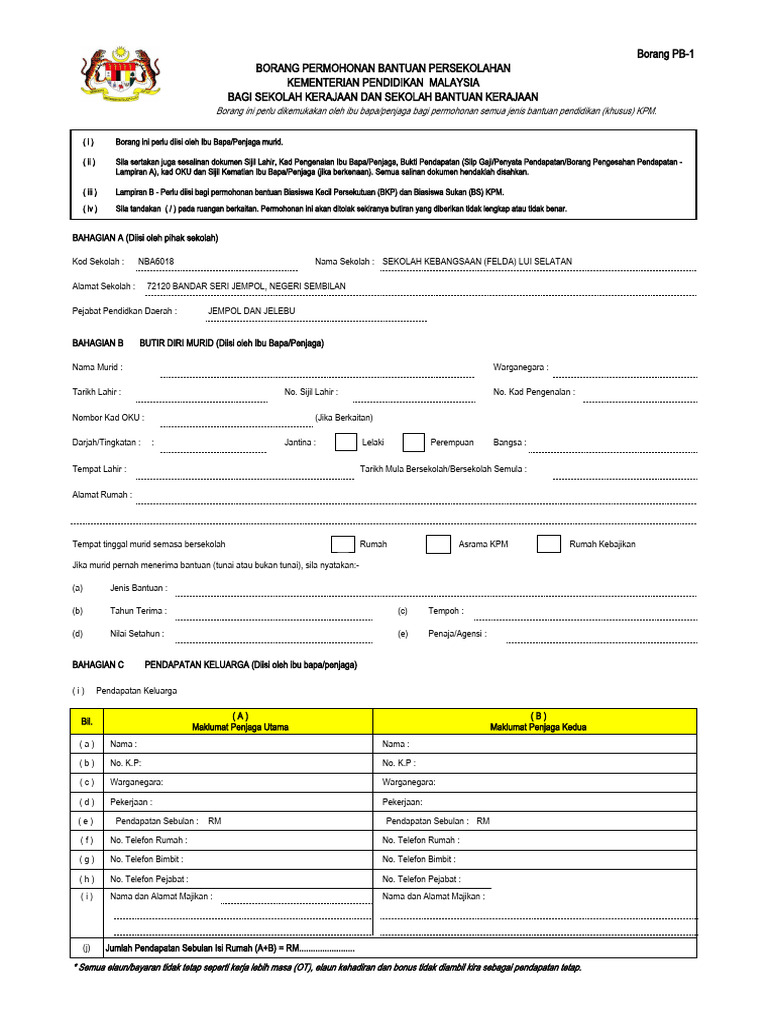 Borang Pb1 Pdf