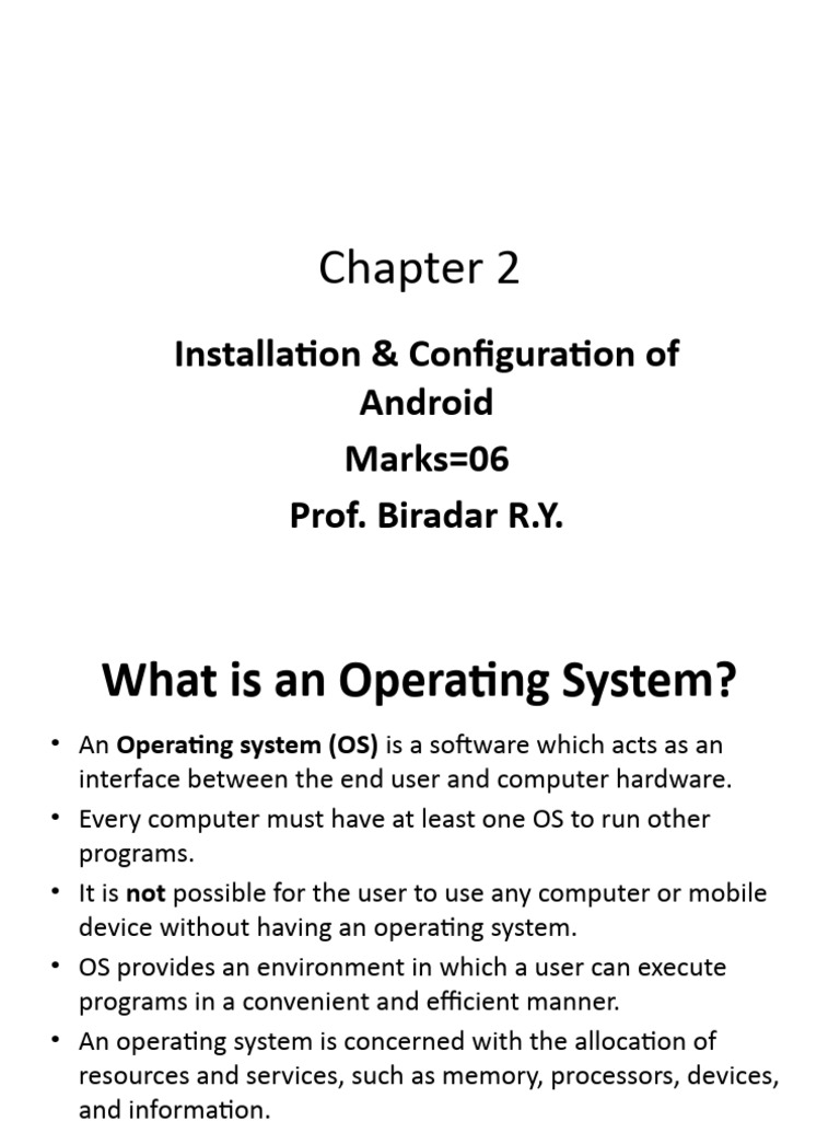 Chapter-2 MAD (Android Development) | PDF | Java (Programming Language) | Operating System