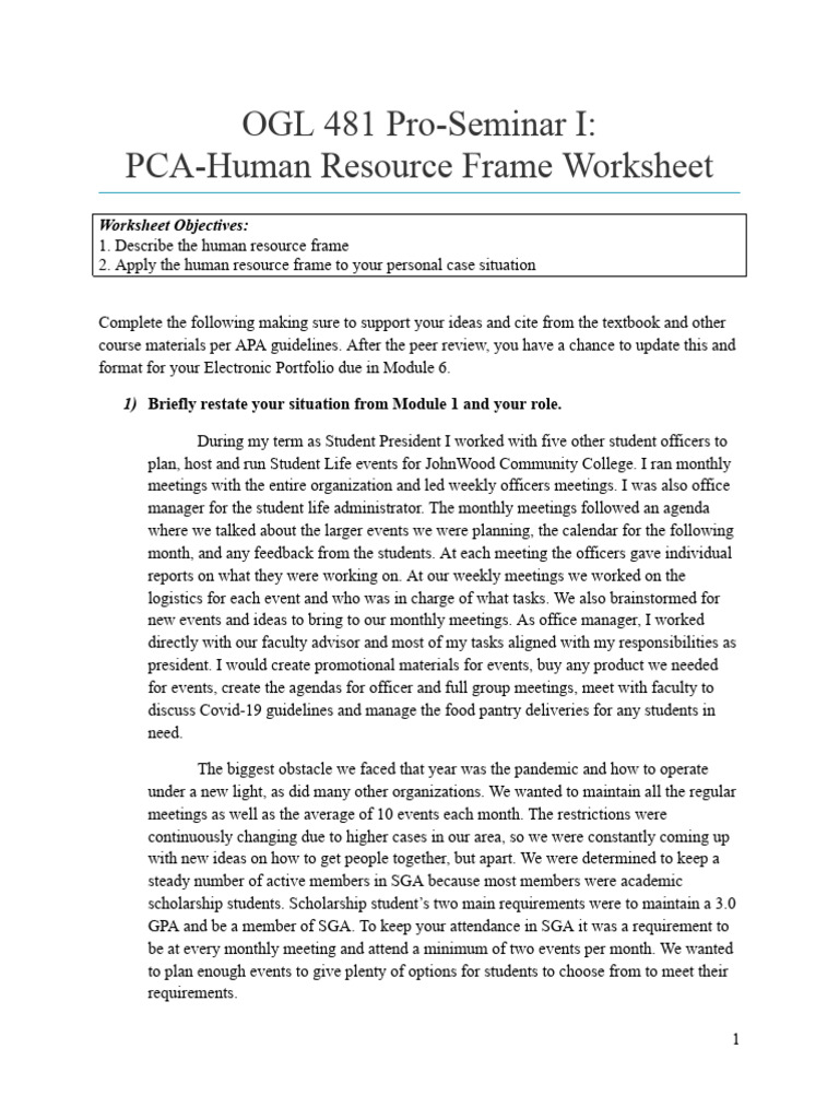HR Frame Worksheet | PDF | Cognitive Science | Behavioural Sciences