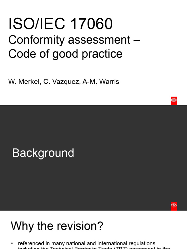 ISO-CASCO - ISO - IEC 17060 (2022) - Conformity Assessment - Code of Good Practice | PDF ...