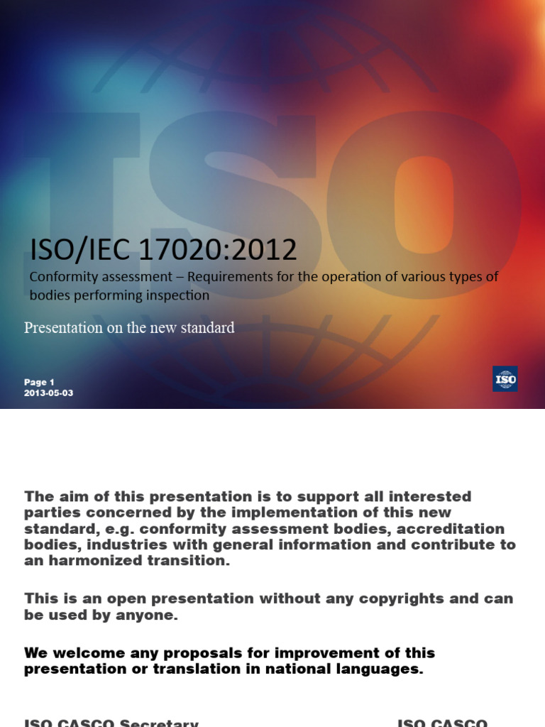 ISO-CASCO_ISO-IEC 17020, Conformity assessment - Requirements for the operation of various types ...