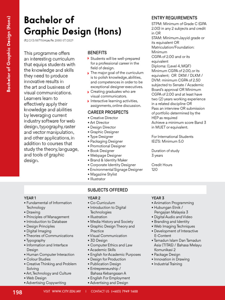 Bachelor of Graphic Design | PDF | Graphic Design | Design