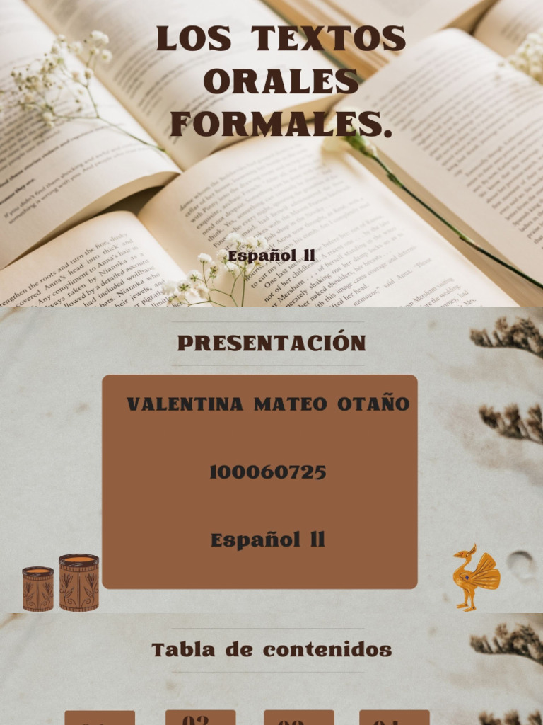 Textos Orales Formales | PDF