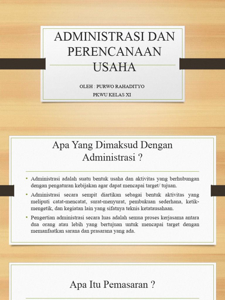 Perencanaan Administrasi Usaha Kelas 11 | PDF