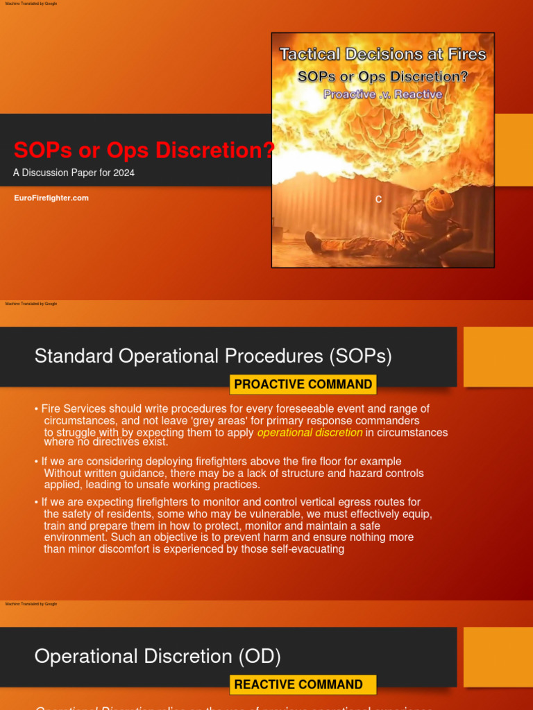 SOPs or Ops Discretion | PDF | Firefighter | Firefighting