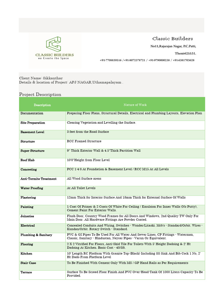 Quotation Format - Palayam | PDF | Door | Sink