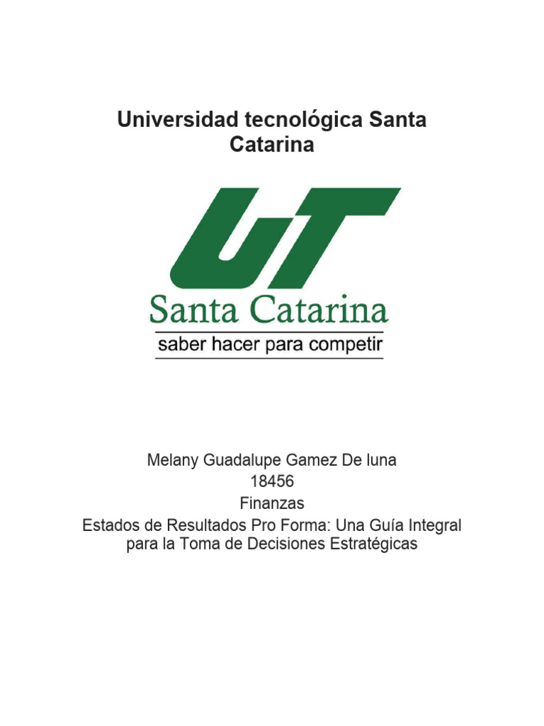 Universidad Tecnológica Santa Catarina | PDF | Business | Estado financiero