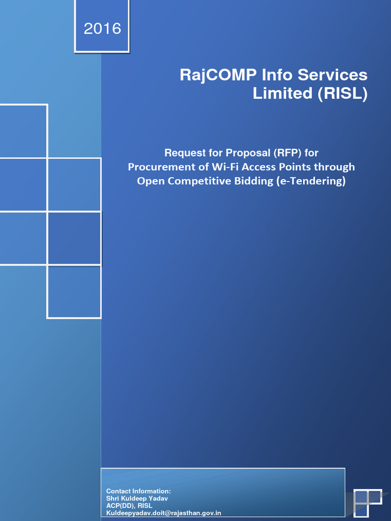 Final Rfp For Wifi Access Points Pdf Request For Proposal Procurement