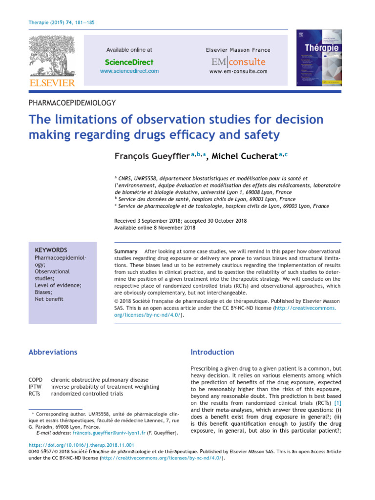 The Limitations of Observation Studies | PDF | Confounding | Randomized ...