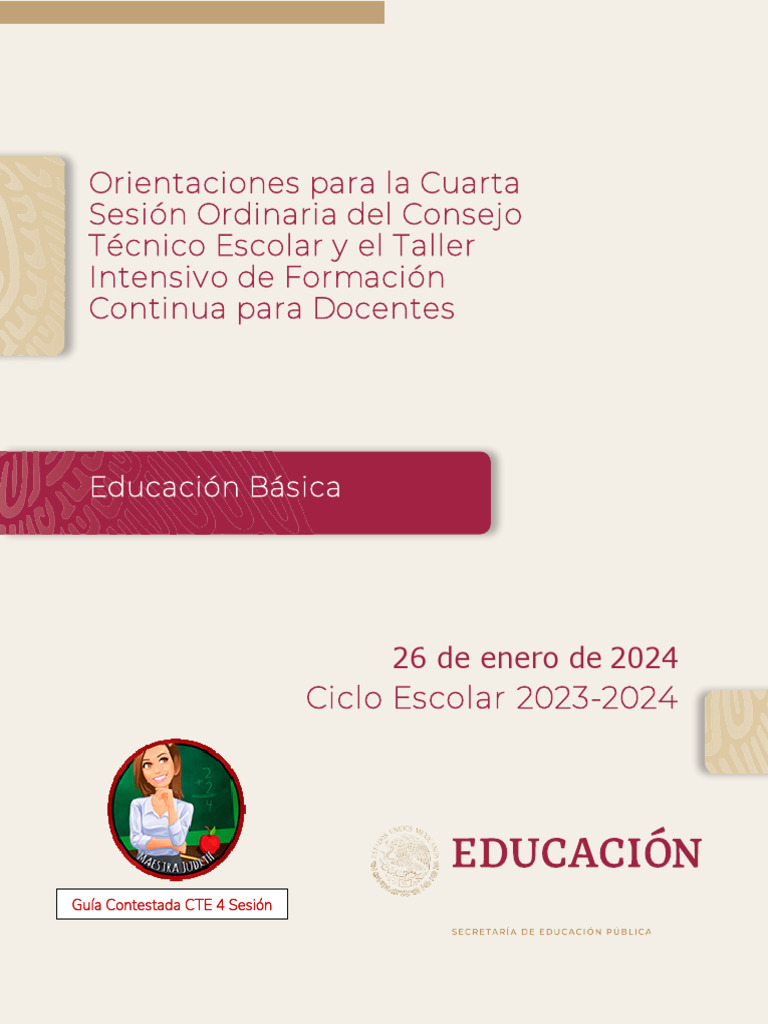 ??orientaciones Educacion Basica Cuarta Sesion Ordinaria de CTE | PDF | Enseñando | Plan de estudios