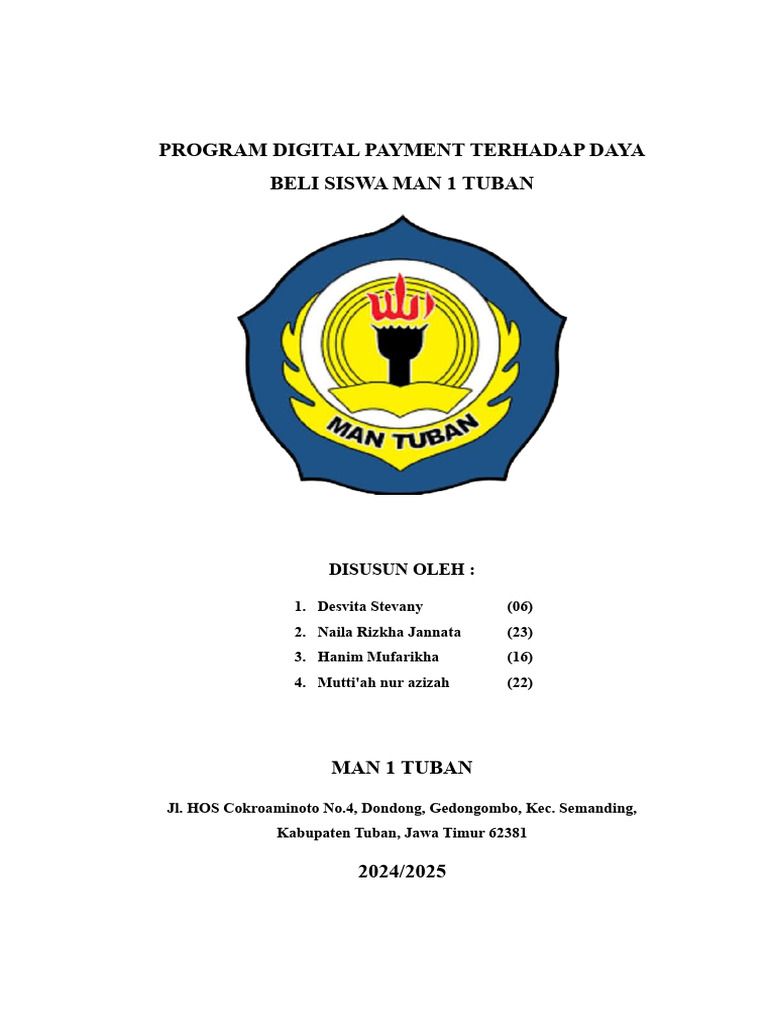 Makalah Daya Beli Siswa Man 1 Tuban | PDF