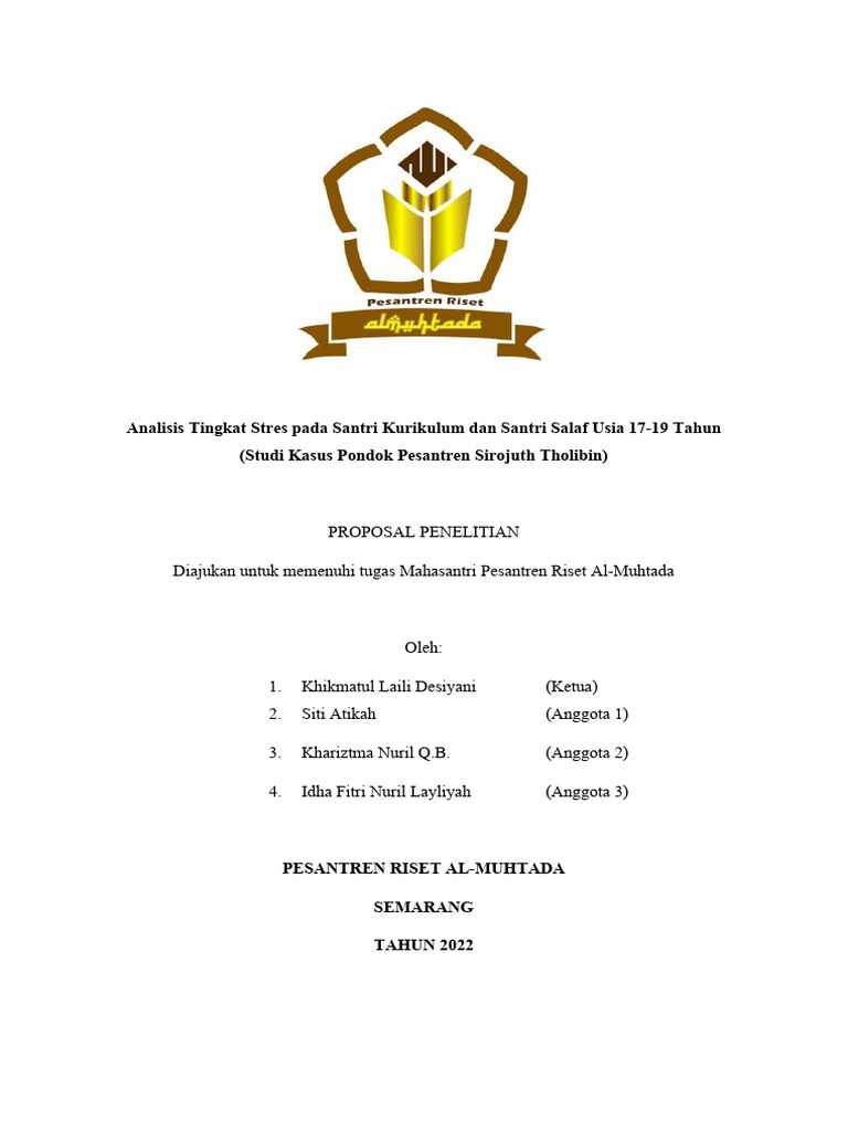 Contoh Proposal Penelitian Pdf