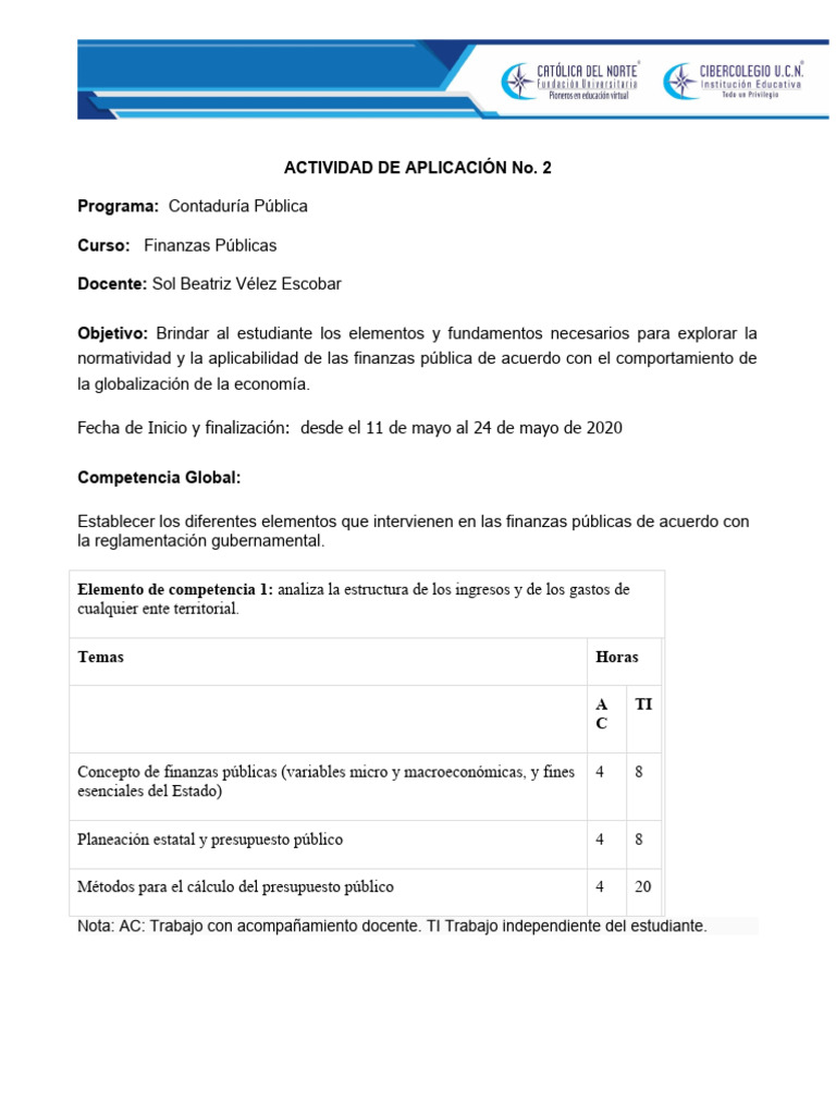 ACTIVIDAD DE APLICACION No.3 | PDF | Presupuesto | Business
