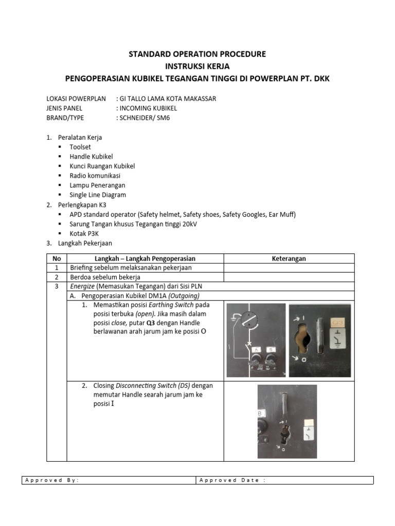 SOP-IK-Switching Procedure Panel SM6 | PDF