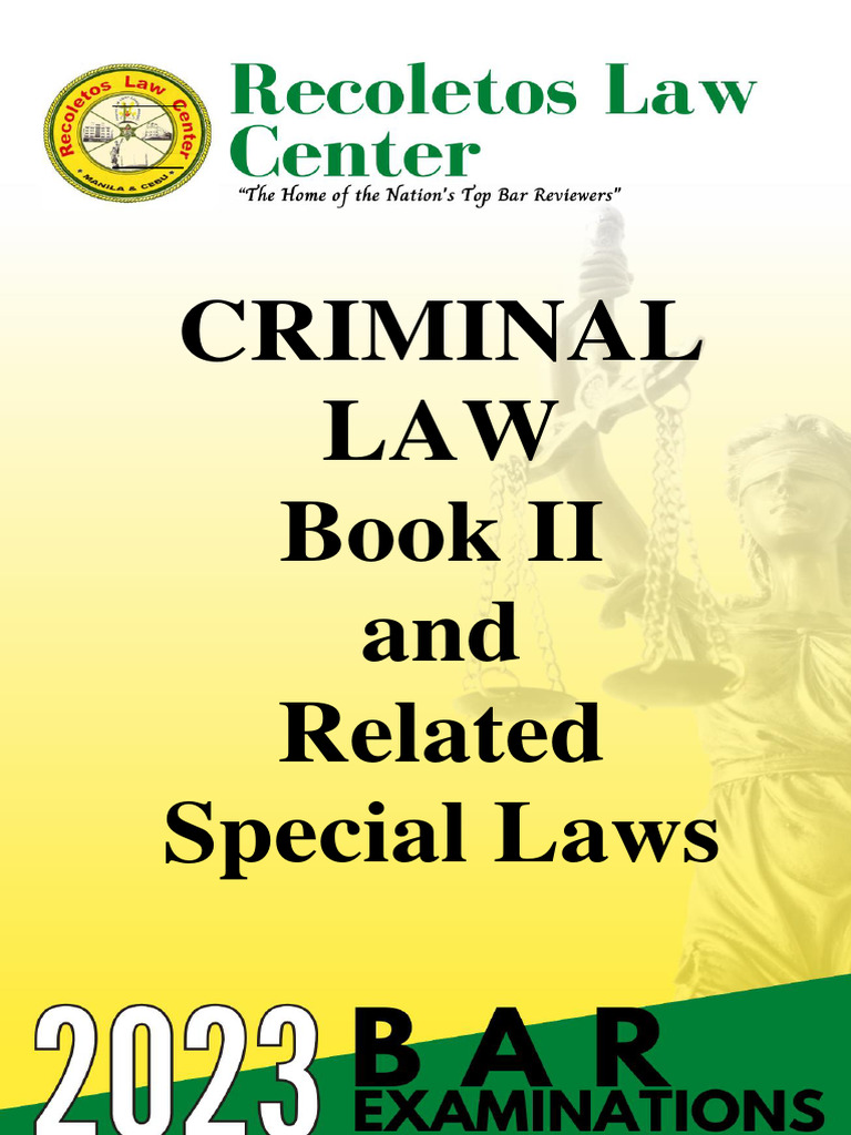 2023 Criminal Law Book 2 Edited | PDF | Detention (Imprisonment) | Treason